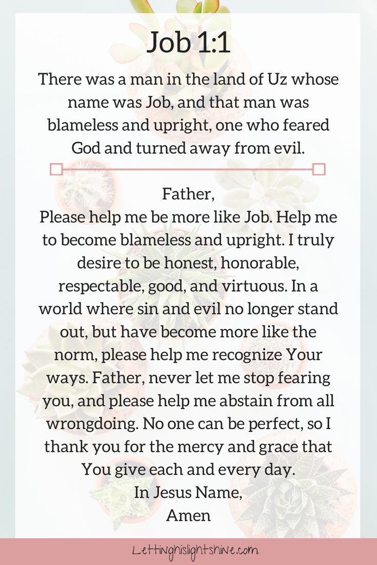 Job 1:1 – Letting His Light Shine
